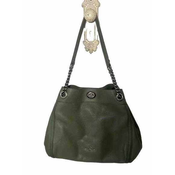 Coach | Bags | Coach 36855 Turnlock Edie Shoulder Bag In Pebble Leather ...